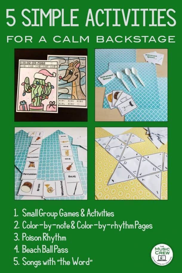 5 Simple Activities for a Calm Backstage | Tpt Music Crew