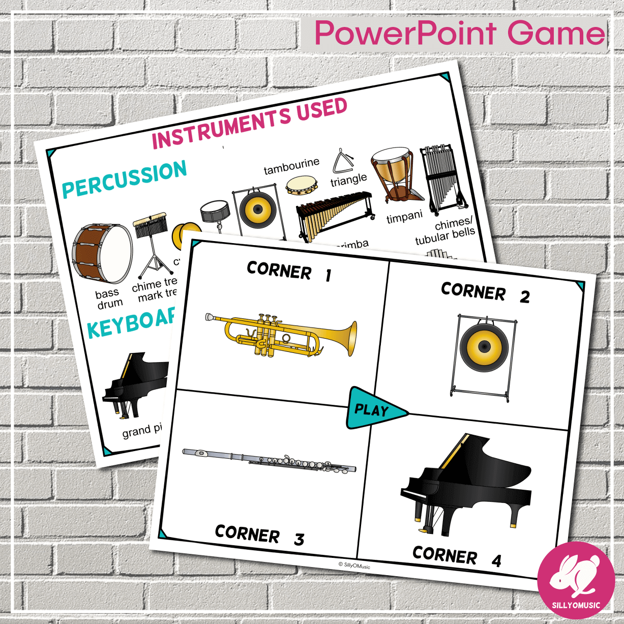 4 Corners: Instrument Families by SillyOMusic - The Music Crew