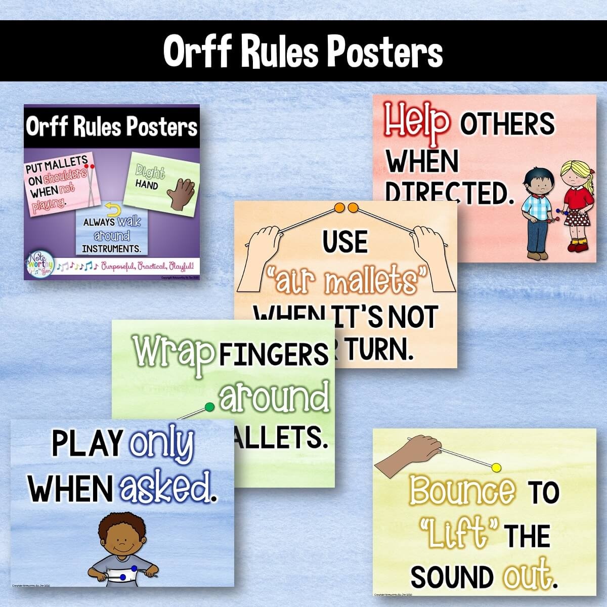 Orff Rules Posters - The Music Crew