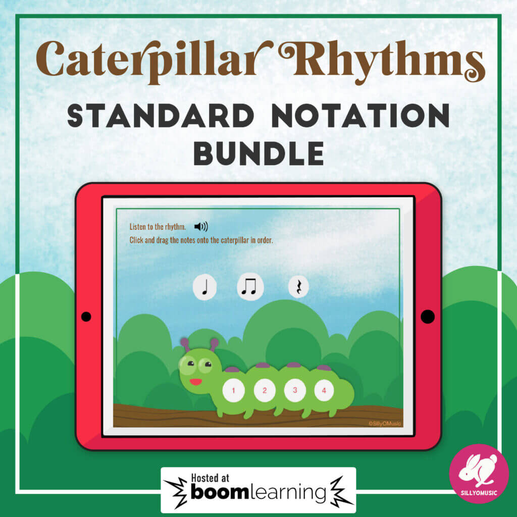 Music BOOM cards: Caterpillar Rhythms Bundle - The Music Crew