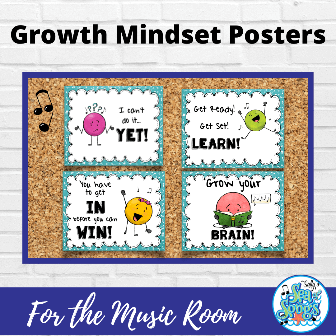 Growth Mindset Posters- Dot Dudes by Sally's Sea of Songs - The Music Crew