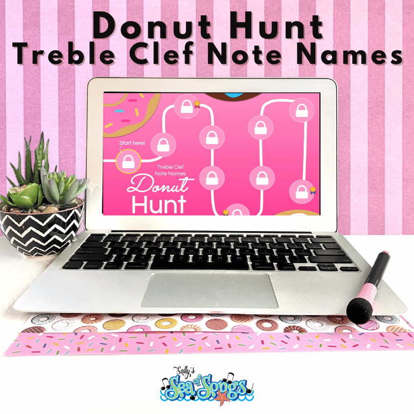 Treble Clef Note Names - Donut Hunt by Sally's Sea of Songs - The Music ...